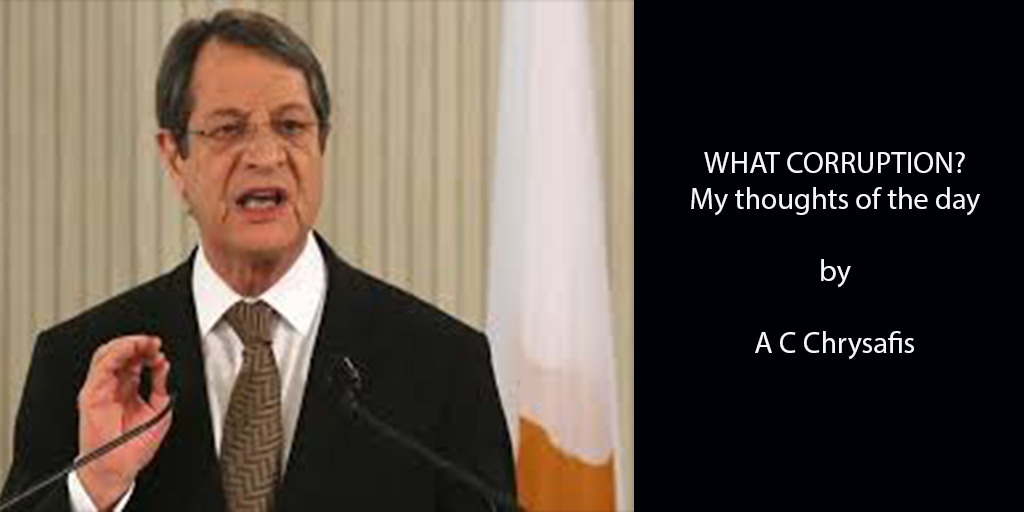 What Corruption? by author A C Chrysafis - Pals Magazine Cyprus